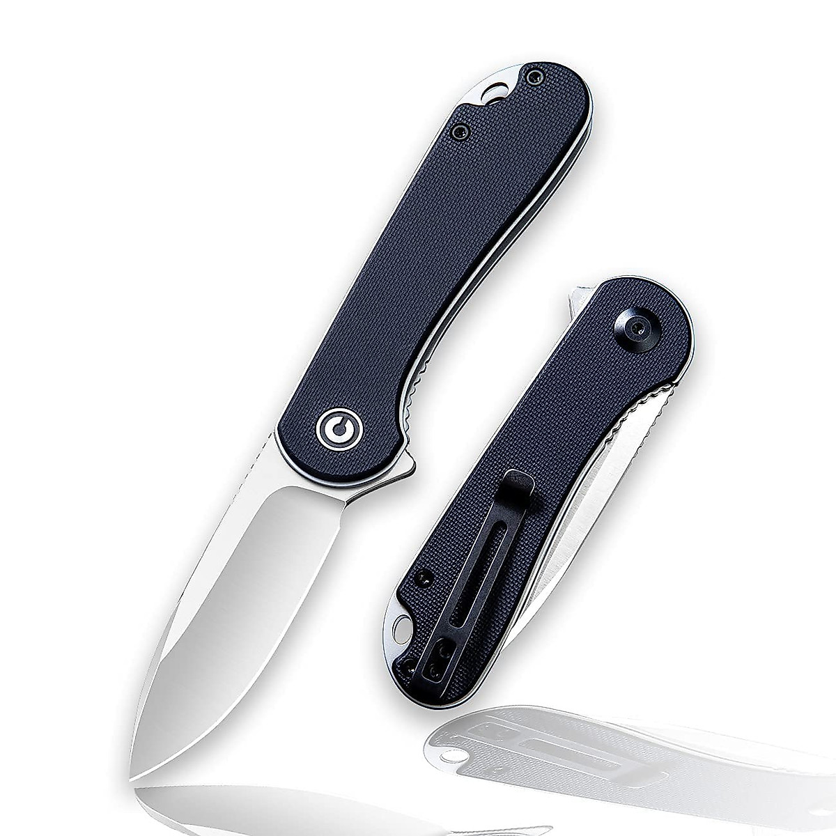 CIVIVI Elementum Flipper Knife Bundled with Button Lock Elementum, Great EDC folding Knife Companion