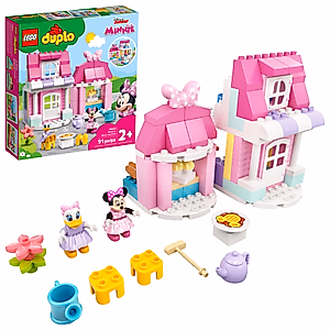 LEGO DUPLO Disney Minnie’s House and Café 10942 Dollhouse Building Toy for Kids, Boys and Girls, with Minnie Mouse and Daisy Duck (91 Pieces)