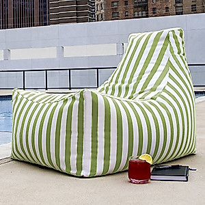 Jaxx Juniper Outdoor Bean Bag Patio Chair, Lime Stripes