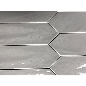 3x12 Modena Collection Smoky Gray Glazed Italian Ceramic Tile Backsplash Wall Bath