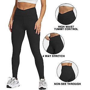 Natural Feelings Buttercloud Cross Waist Leggings for Women High Waist Cross Leggings Yoga Workout PantsTight