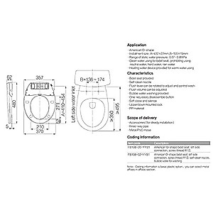 AXENT FB108 Round Front Toilet Seat with Bidet Function - No Electrical Outlet Required
