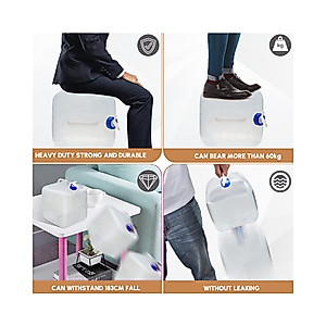 MAKACTUA Water Bag Water Container with 2pc Spigot, BPA Free Foldable Water Storage Cube for Hiking, Camping, Driking, Outdoors,indoors,Emergency 2.6/3.96/5.3 Gallon