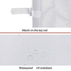 Ontheway Two Half Walls for 10'x10', Two Half Sidewalls for Pop Up Tent Gazebo Shelter, 2 Half Walls Only (White B)