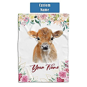 Ogoprints Baby Highland Cow Super Soft Plush Blanket for Bedroom Living Room Bed Sofa - 3 Sizes (50x60 in, Baby Highland Cow)