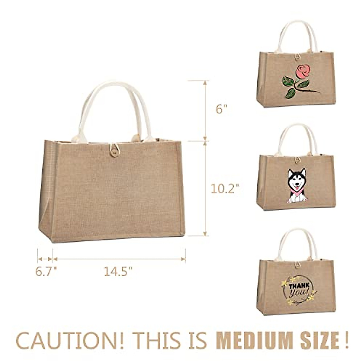 Beach Tote Jute Bags,Shopping,HTV