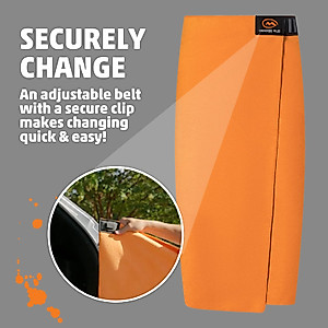 Transition Wrap Extreme Waterproof Car Seat Cover and Changing Towel (Orange)