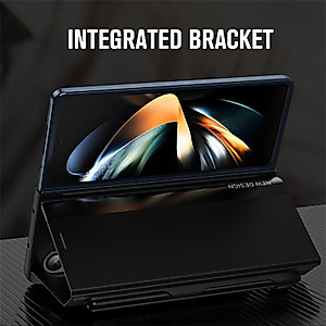 Ephoou Compatible with Samsung Galaxy Z Fold 5 Phone Case with S Pen Slot and S Pen Replacement, Full Body Protective Cover Flip PU Leather [Kickstand Feature] for Samsung Galaxy Z Fold5 QHCX-Green