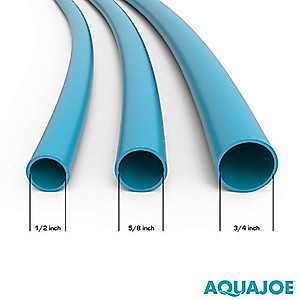 Aqua Joe AJFJH25-58-PRO FiberJacket Non-Expanding Kink-Free Garden, RV, Marine and Camper Hose, Ultra-Lightweight, Drinking Water Safe, ft, 25-Foot x 5/8-Inch