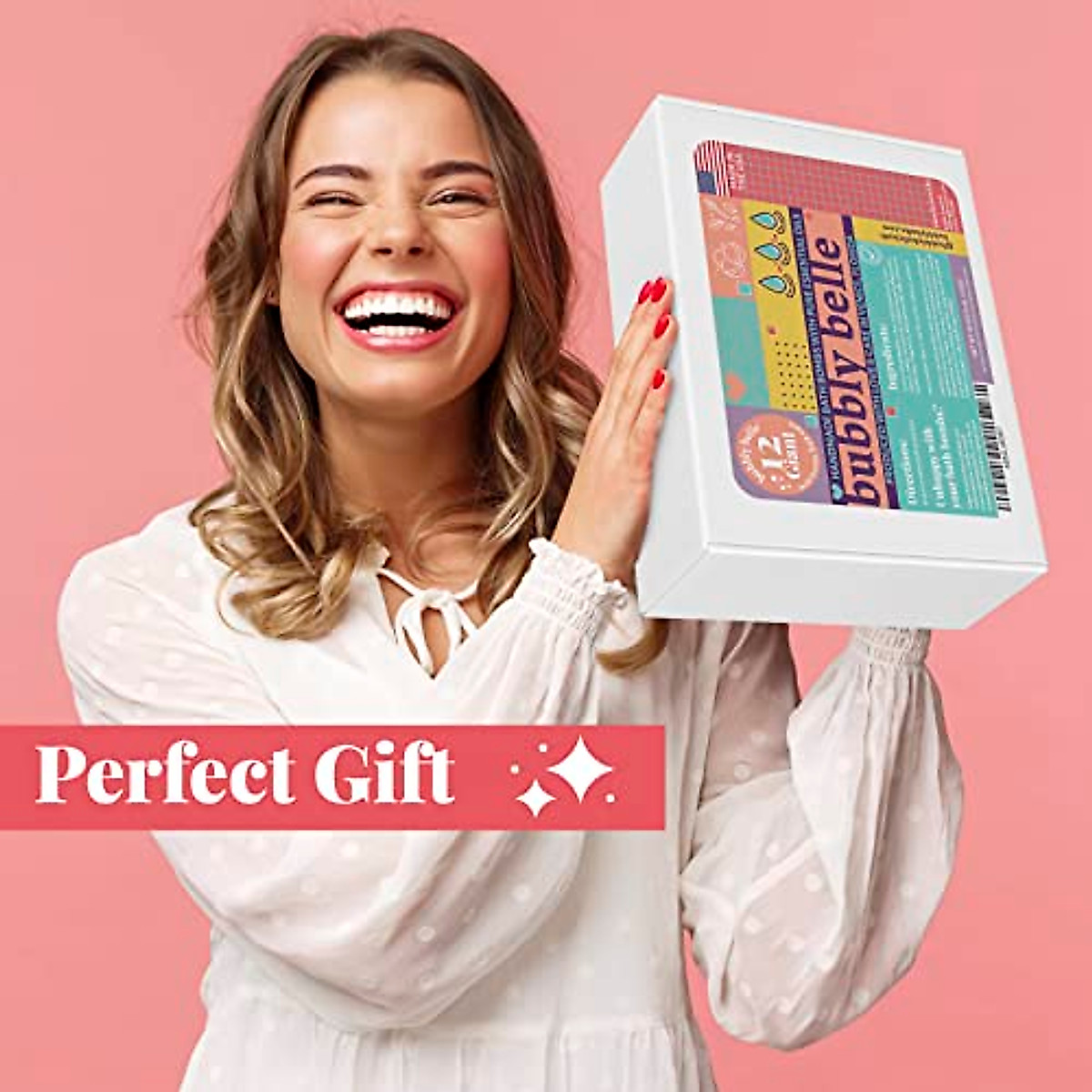 Bubbly Belle Bath Bombs XXL Gift Set, 12 Extra Large Handmade Aromatherapy Fizzies with Essential Oil Blends and Epsom Salt, Vegan for Women, Men, Kids