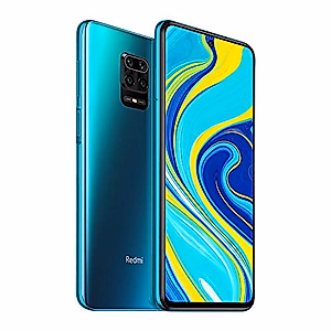 Xiaomi Redmi Note 9S (64GB,4GB) 6.67", 48MP Camera, 18W Fast Charge, 5020mAh Battery, Dual SIM GSM Unlocked 4G LTE (T-Mobile, AT&T, Metro, Cricket) International Model (Aurora Blue, SD + Case Bundle)