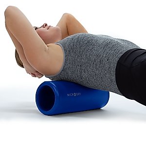 MICRODRY Deluxe Fitness Foam Back Roller for Muscle Relief, Roller for Yoga, Stretching, Deep Tissue Firm Massage & Trigger Point Release, Exercise Workout at Home or Gym, 13x5.3", Blue
