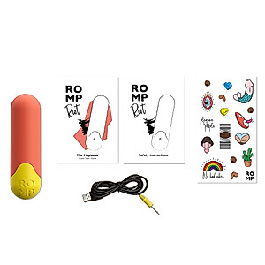 ROMP Riot Bullet Vibrator for Women - Mini Clitoral Vibrator for Her - 6 Intensity Levels & 4 Patterns for Clit Stimulation - Soft Touch Portable Sex Toy - Rechargeable Couple Massager G Spot Nipple
