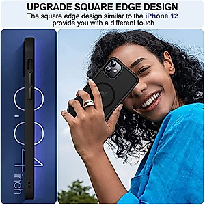 MOCCA Strong Magnetic for iPhone 11 Phone Case,[Compatible with Magsafe][Glass Screen Protector+Camera Lens Protector] Slim Thin Shockproof Cover Case for iPhone 11 6.1 inch, Black