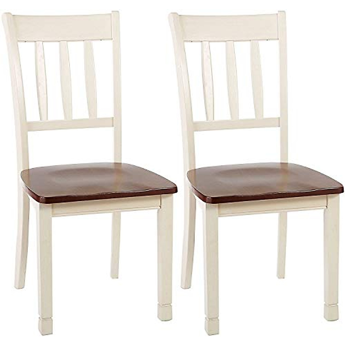 Signature Design by Ashley Whitesburg Dining Room Chair Set of 2, Brown/Cottage White & Design by Ashley Whitesburg Dining Room Bench, Brown/Cottage White
