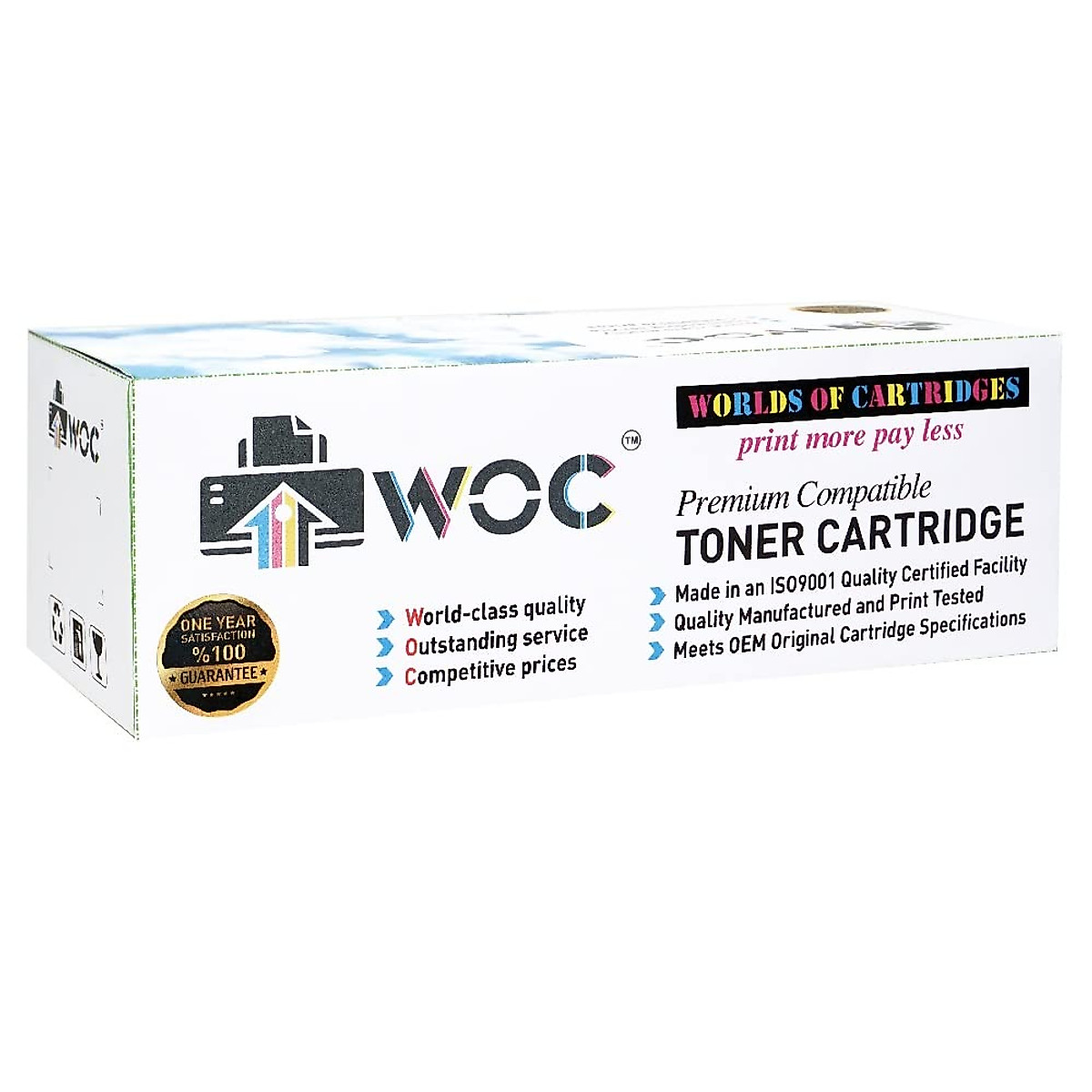 WORLDS OF CARTRIDGES Remanufactured Toner Cartridge Replacement for HP 308A / HP 309A (4-Pack: Cyan + Magenta + Yellow + Black) for Use in Color Laserjet 3500 / 3550