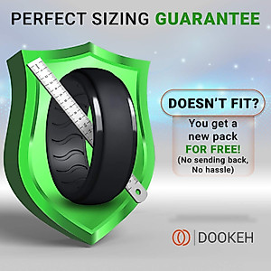 Dookeh Breathable Mens Silicone Wedding Rings, Rubber Ring Bands For Men, Black Blue Camo Engagement Band, Best for Workout, 1-4-7 Pack (W3-Titanium,Dark Gray,Cast Iron,Black, 10)
