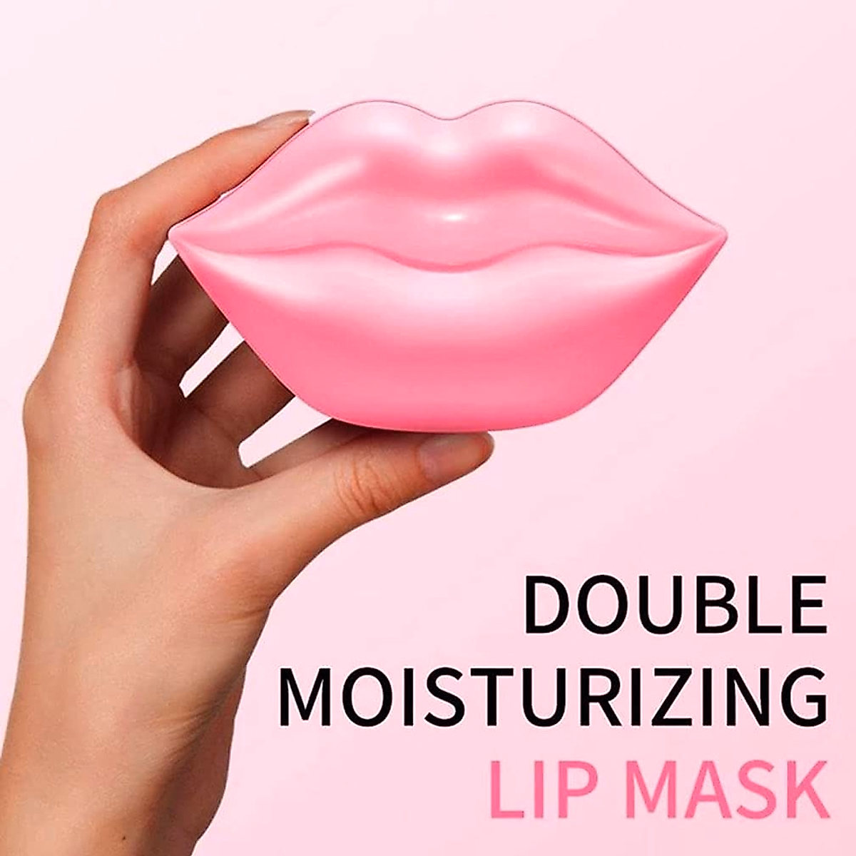 20Pcs Moisturizing/Plumping Lip Mask, Restores Moisture Mask for Dry Lips and Lines Overnight Care, Gel Treatment Masks ​ (Pink)