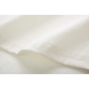 KLIEGOU Mens 100% Cotton Hipster Hip Hop Longline Crewneck T-Shirt White XL(66)