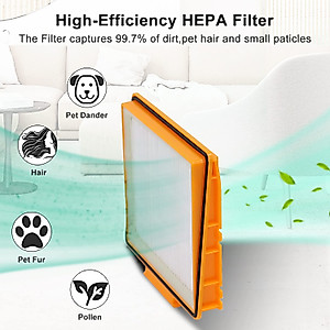 6-Pack Replacement Part for Shark AV2501AE RV2502AE AV2501S RV2520AOUS AV2510AOUS Smart AI Robot Vacuum Cleaner,4 x HEPA filters,2 x Pre-Motor Filter for shark av2501s filters