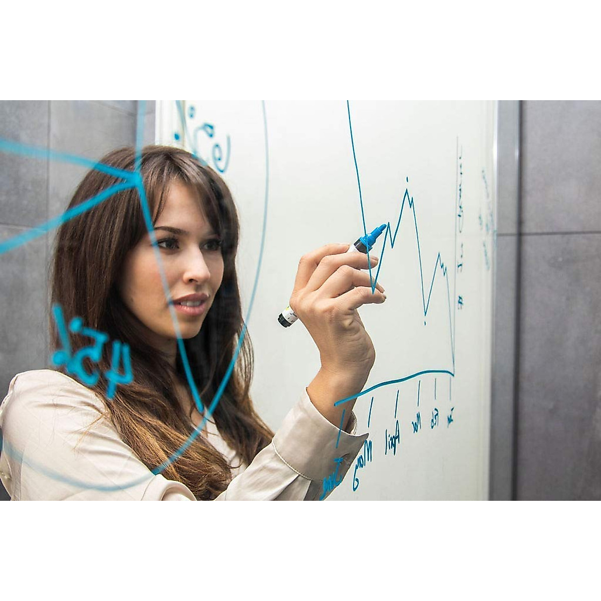 Glass Pen Liquid Paint Marker: Glass Writing Pens and Painting Markers with Washable, Erasable Ink - Windows, Mirrors, Signs, Crafts - 2 Pack, 5mm Narrow and 15mm Wide Tip Pen - Black