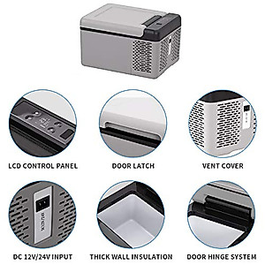 Alpicool C9 Portable Mini Freezer,12 Volt Refrigerator, 10 Quart (9 Liter) Fast Cooling 12V Car Fridge -4℉~68℉, Car Cooler, 12/24V DC and 100-240V AC for Outdoor, Camping, RV, Truck, Boat