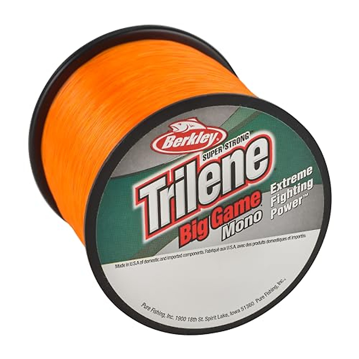 Berkley Trilene® Big Game™, Blaze Orange, 12lb | 5.4kg, 1175yd | 1074m Monofilament Fishing Line, Suitable for Saltwater and Freshwater Environments