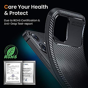 AINOPE 2020 New iPhone 12 Mini Case [5.4 inches], Full Covered Shockproof Protective Case Soft TPU Protective Cover Compatible with iPhone 12 Mini -Black