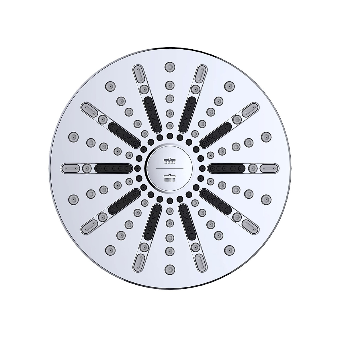 Design House 582718-PC Ian Modern 8-inch 2-Function Showerhead, Polished Chrome