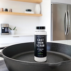 CARON & DOUCET - Cast Iron Cleaning & Restoring Scrub | 100% Natural | Best for Removing Rust Without Scratching & Care Before Cleaning, Washing & Seasoning (11 Ounce)