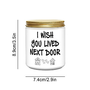 Candles Gifts for Women Unique Christmas Birthday Gifts for Best Friend Coworker Bestie Friendship Gifts for Women Going Away Gifts I Wish You Lived Next Door Gifts Lavender Scented Soy Candles
