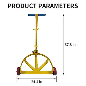 Kweetle Upgraded 55 Gallon Drum Dolly Barrel Wheels Barrel Dolly for 55 Gallon Drum Cart Round Dolly Steel Low Profile 1200lbs Heavy Duty Steel Frame Drum Cart for Workshops, Factories, Warehouses