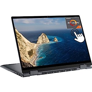 Dell 2023 Newest Inspiron 2-in-1 Laptop, 16" FHD+ IPS Touchscreen, AMD Ryzen 7 7730U (8 core), 16GB RAM, 1TB SSD, AMD Radeon Graphics, Wi-Fi 6, Quad Speakers, Backlit Keyboard, Windows 11 Home