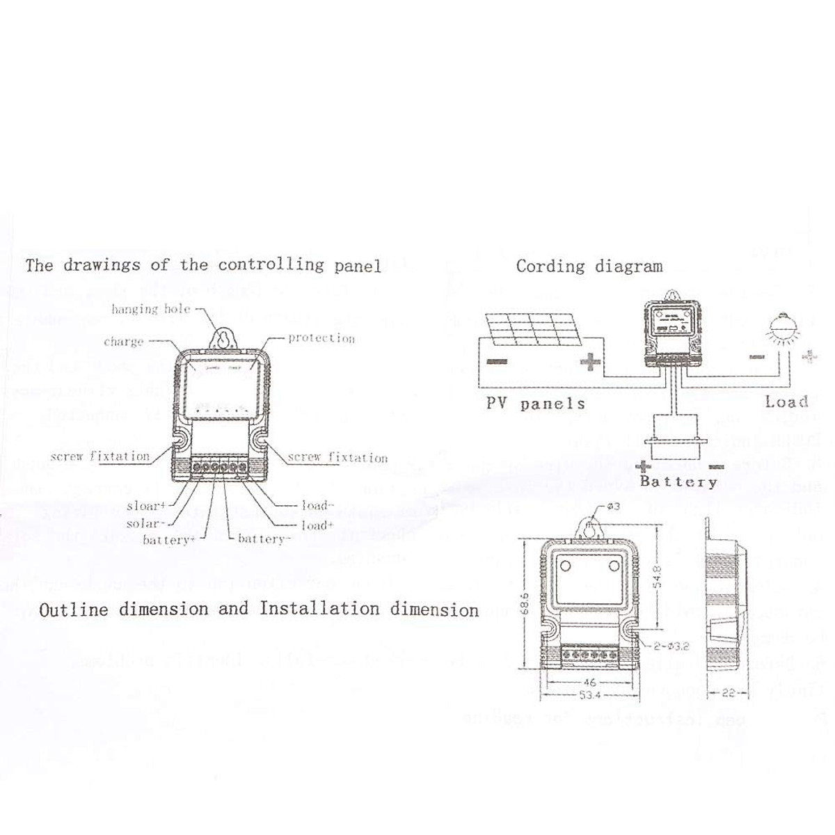 PWM Solar Charge Controller, Portable 6V/12V 3A Solar Panel Charger Controller Regulator with LED Indicator 3 Operating Modes