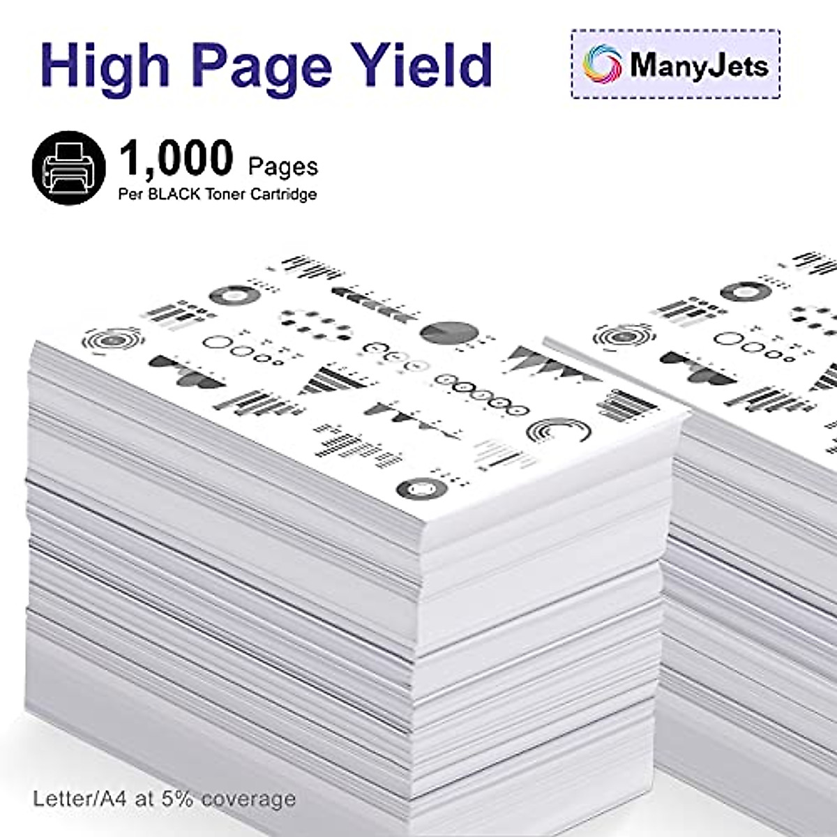 ManyJets 48A CF248A Compatible Toner Cartridge Replacement for HP 48A CF248A Work with HP M15w M29w M28w M15a M31w M16a M16w M28a M29a M30w Printer (Black,2-Pack)