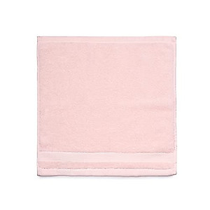 MARTHA STEWART 100% Cotton Bath Towels Set - 6 Piece Set | 2 Bath Towels - 2 Hand Towels - 2 Washcloths | Quick Dry Towels | Plush Towels | Absorbent | Ideal For Everyday Use | Blush Pink Towels
