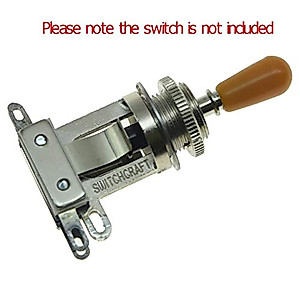 KAISH Plastic 5-Pack American Thread 3 Way Toggle Switch Tip Switch Knob Cap for Les Paul with Switchcraft Switch Amber