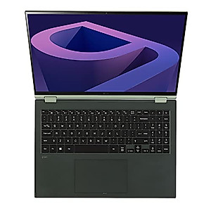 LG gram (2022) 16T90Q 2-in-1 Tablet Laptop, 16" (2560 x 1600) IPS Display, Intel Evo 12th Gen i7 1260P Processor, 32GB LPDDR5, 2TB NVMe SSD, FHD Webcam, WiFi 6E, Thunderbolt 4, Windows 11, Green