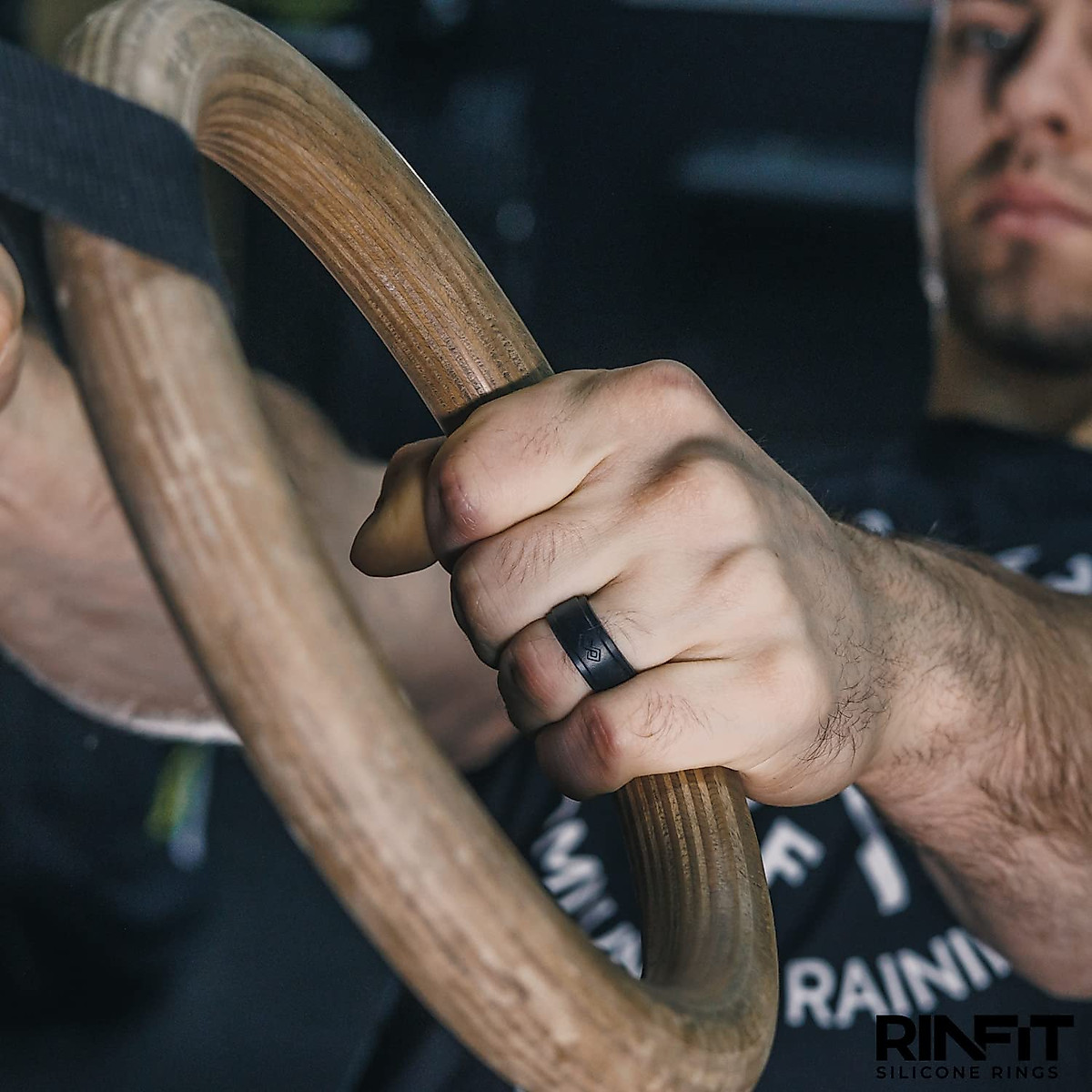 Rinfit Silicone Rings for Men - Mens Silicone Wedding Band - Infinity Silicone Ring Men - Rubber Wedding Rings - Patented Design - SetC, Size 12