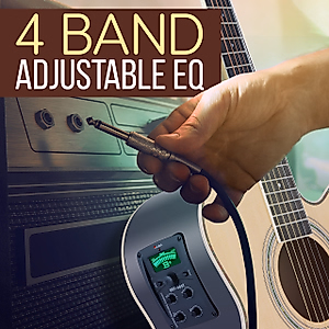 Pyle Cutaway Acoustic Electric Guitar Bundle with Guitar Stand and Practice Amp