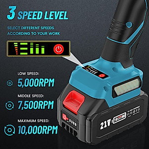 SEESII Cordless Angle Grinder Kit with 2x4.0Ah Batteries, 10000RPM Brushless Electric Metal Grinder w/ 4-1/2" Cutting Wheel, Flap Wheel, and Wool Carving Wheel for Precision Cutting & Grinding