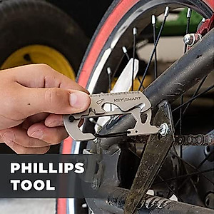 KeySmart AllTul Vulture - 10-in-1 keychain multitool with Bottle Opener, Wrench, Carabiner, Philips Head, Wire Cutter, Flat Head, Spoke, Cutter, Ruler and Keyring Hole, Tool for Camping, Fishing Etc.