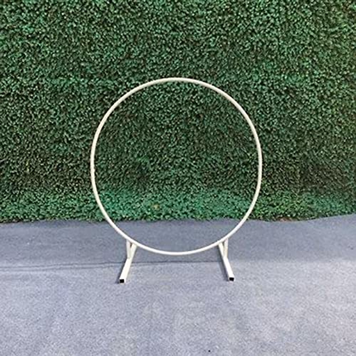 Round Rose Arch Arbor Stand Circle Archway,Tubular Trellis Pergola Backdrop (Color : White, Size : 2m) (White 2.4m)