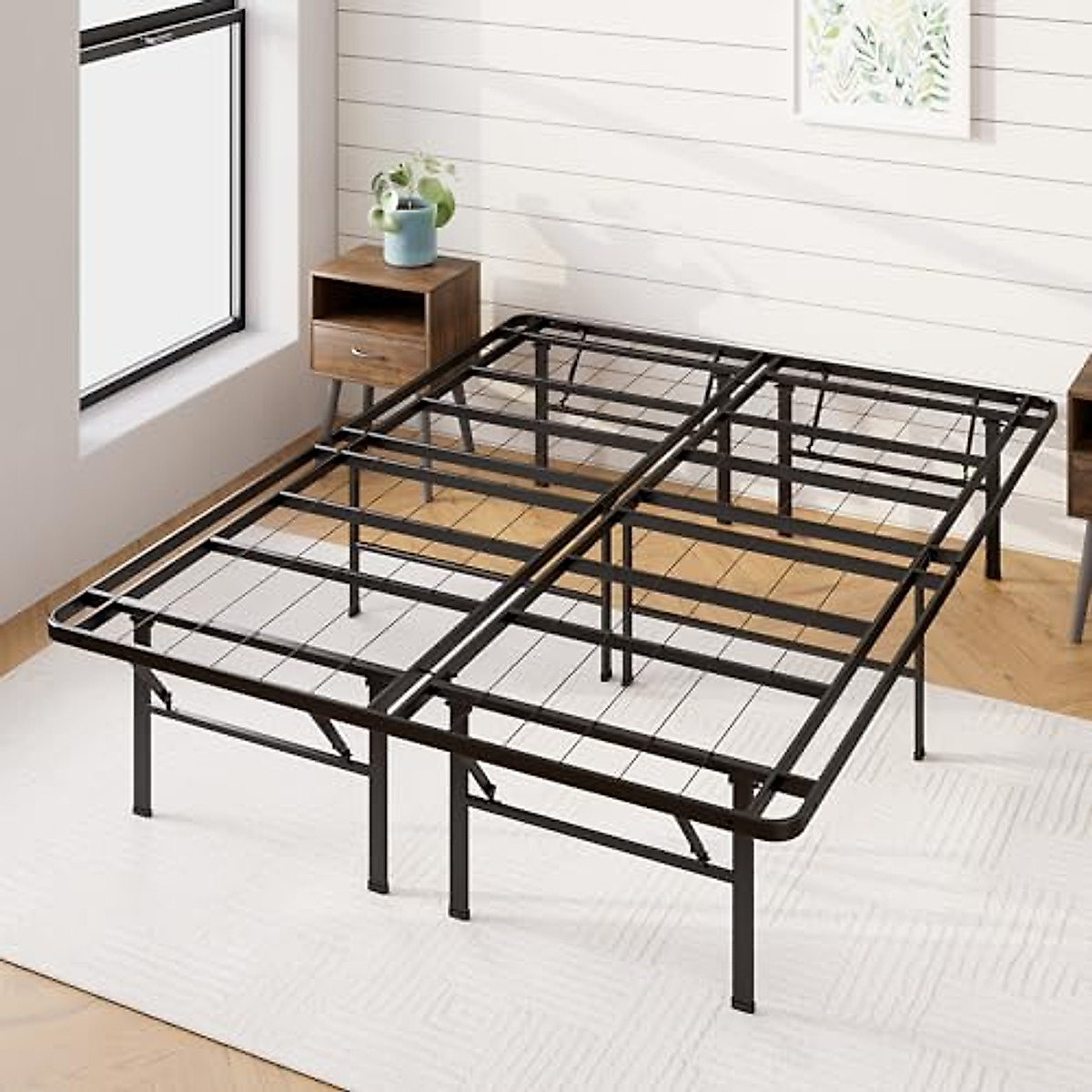 ZINUS SmartBase Heavy Duty Mattress Foundation, 14 Inch Metal Platform Bed Frame, No Box Spring Needed, Sturdy Steel Frame, Underbed Storage, Full