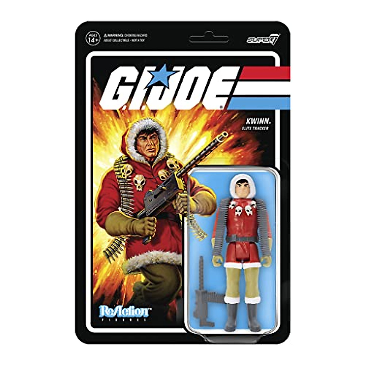 Super7 G.I. Joe Kwinn - 3.75" G.I. Joe Action Figure with Accessory Classic Cartoon Collectibles and Retro Toys