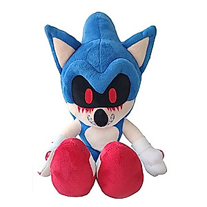 UIQCBHD 14.6 inch Blood Sonic.exe Plush Toy, Dark Sonic.exe Stuffed Animal Gifts for Fans