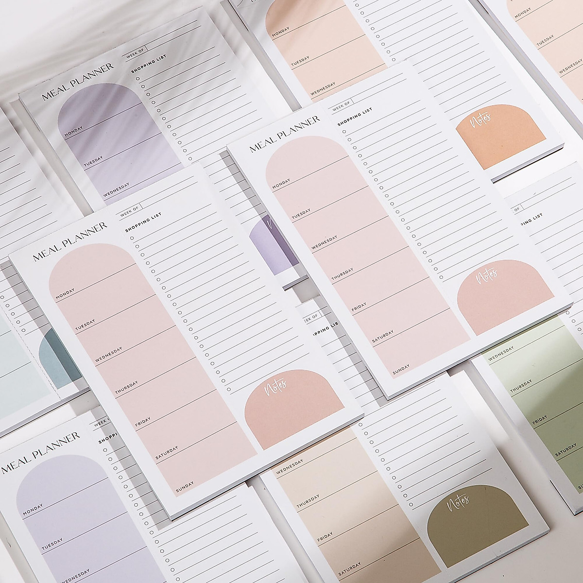 Weekly Meal Planner and Grocery List Magnetic 6x9 Inch Notepad with 52 Tear-Off Sheets - Perfect Meal Planner Notebook for Your Fridge