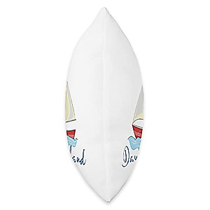 Mamaknows Dauphin Island Dauphin Island Boat Sailing Yacht Marine Nautical Throw Pillow, 18x18, Multicolor