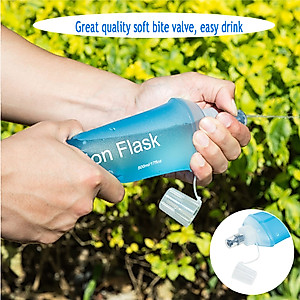 AXEN 250ML Soft Flask, TPU Foldable Running Hydration Flask, Soft Collapsible Water Bottle for Hydration Pack Cycling Marathon Running Hiking