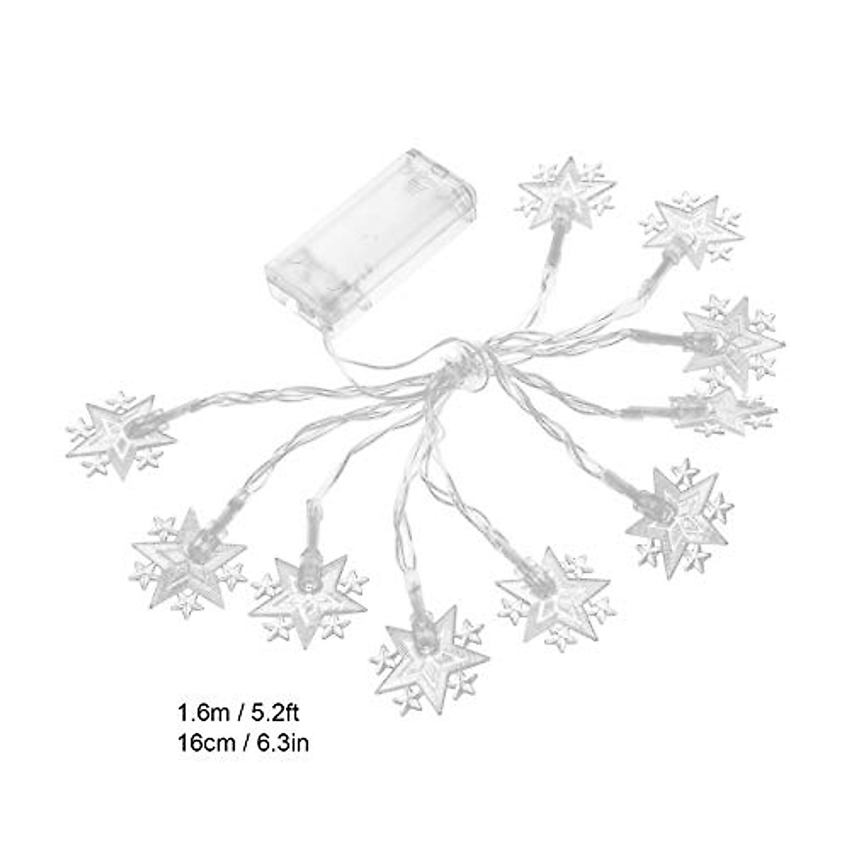 LED String Light, Decorative String Lamp, Curtain String Light 10LED 5‑Pointed Star String Light for Weddings Garden Home Christmas Trees